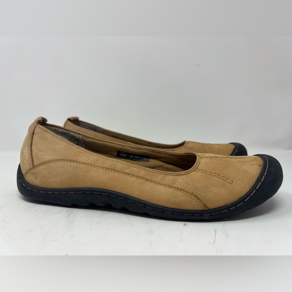 Clarks | Shoes | Clarks Springers Womens Camel Suede Slip Leather On ...